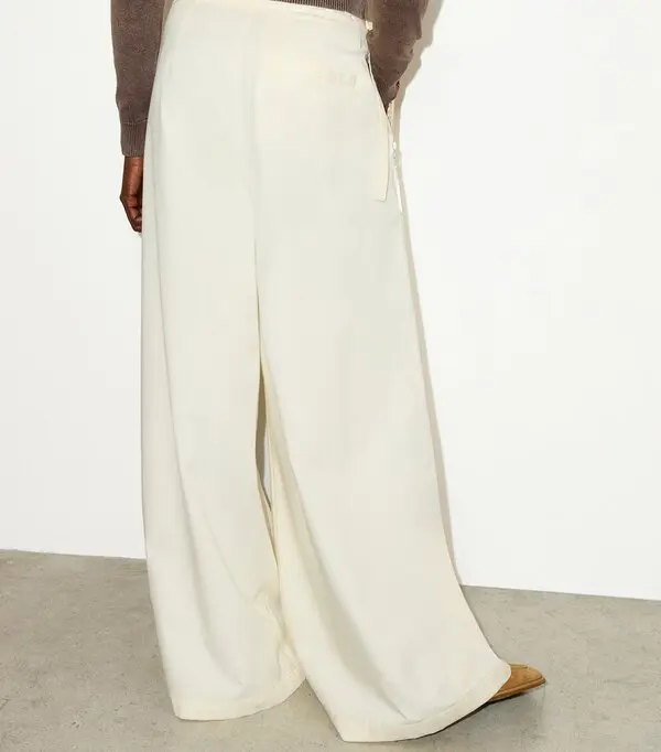 Max & Co. Cotton Pleated Wide-leg Trousers
