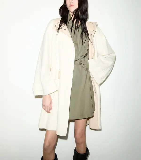 Max & Co. Wool Blend Hooded Cape Coat