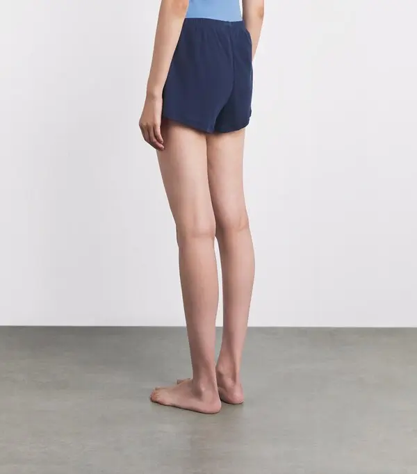 SKIMS Stretch-cotton Ribbed Shorts
