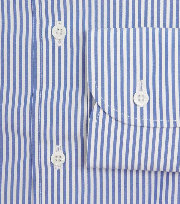 Corneliani Cotton Stripe Shirt - Blue