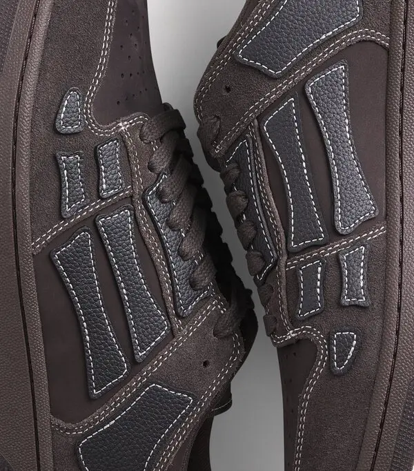 Amiri Skel Top Low Sneakers In Suede - Brown