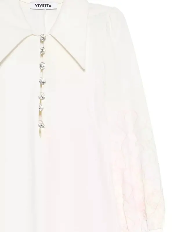 Vivetta Embellished Floral-embroidered Midi Dress