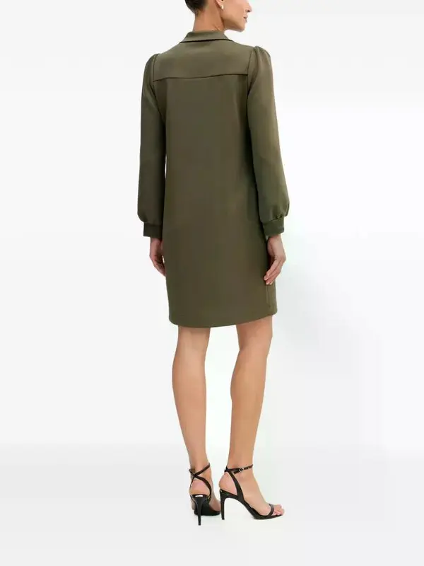 Joseph Ribkoff Quarter-zip Puff-sleeve Mini Dress