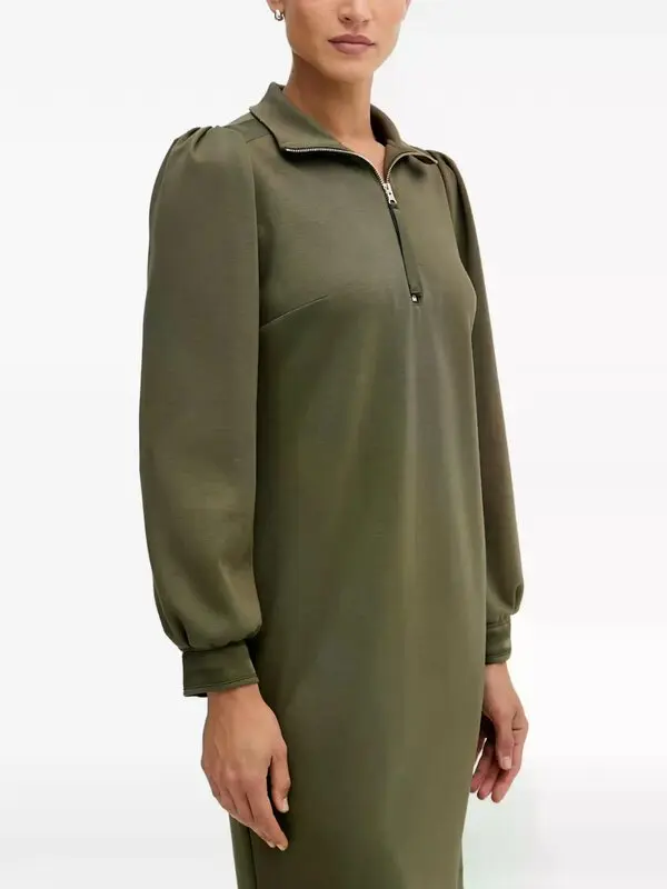 Joseph Ribkoff Quarter-zip Puff-sleeve Mini Dress