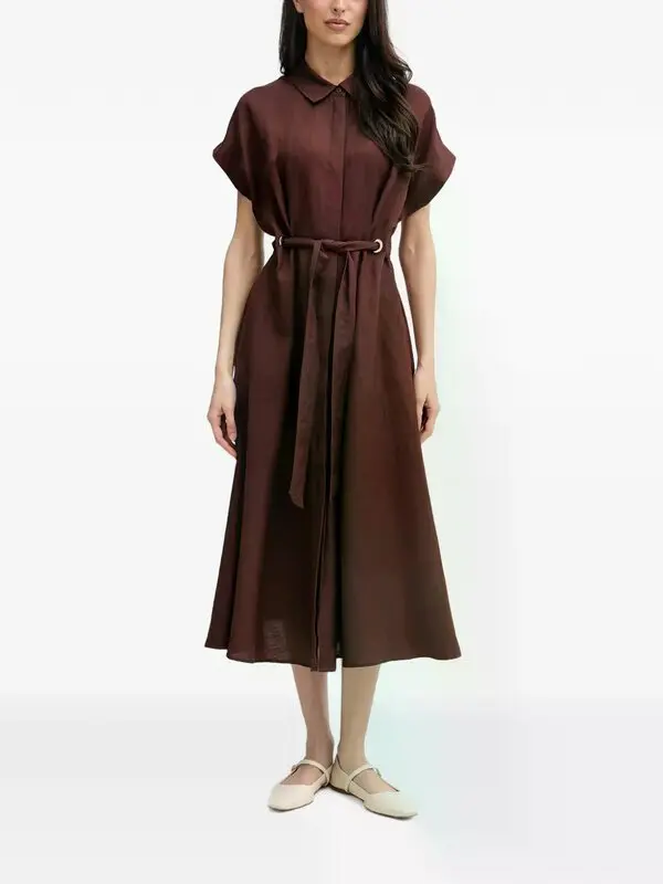 Joseph Ribkoff Belted Short-sleeve Midi Dress