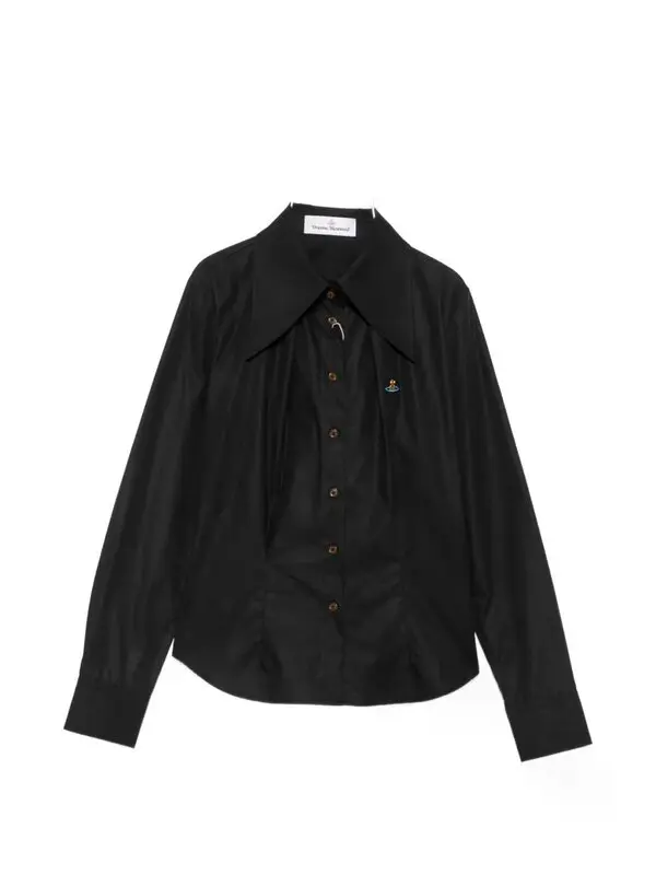 VIVIENNE WESTWOOD Violin Orb-embroidered Shirt - Black