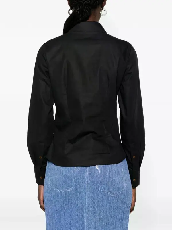 VIVIENNE WESTWOOD Orb-embroidered Cotton Shirt