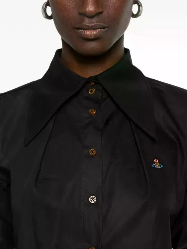 VIVIENNE WESTWOOD Orb-embroidered Cotton Shirt