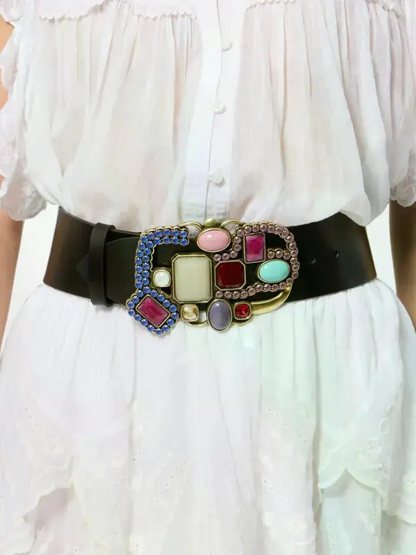 Isabel Marant Étoile Embellished Geometric Buckle Belt