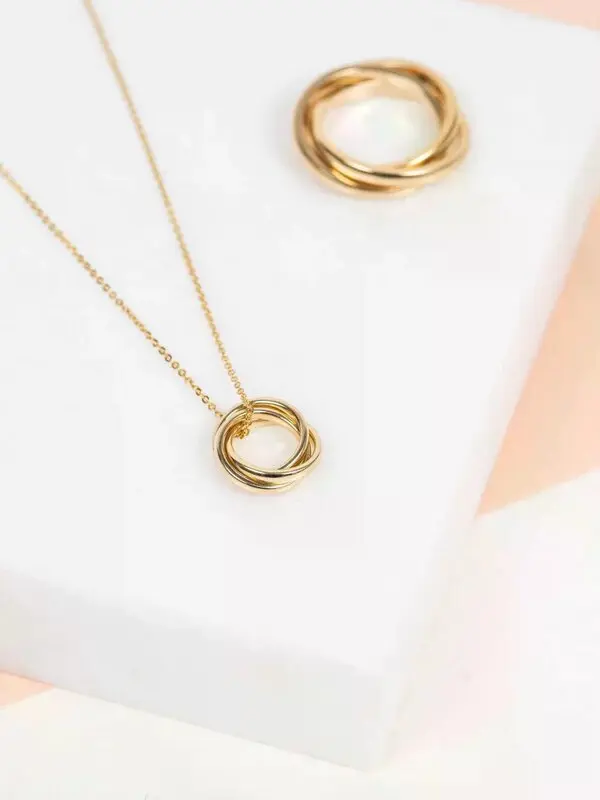 AUREE JEWELLERY Knightsbridge Ring Necklace - Gold