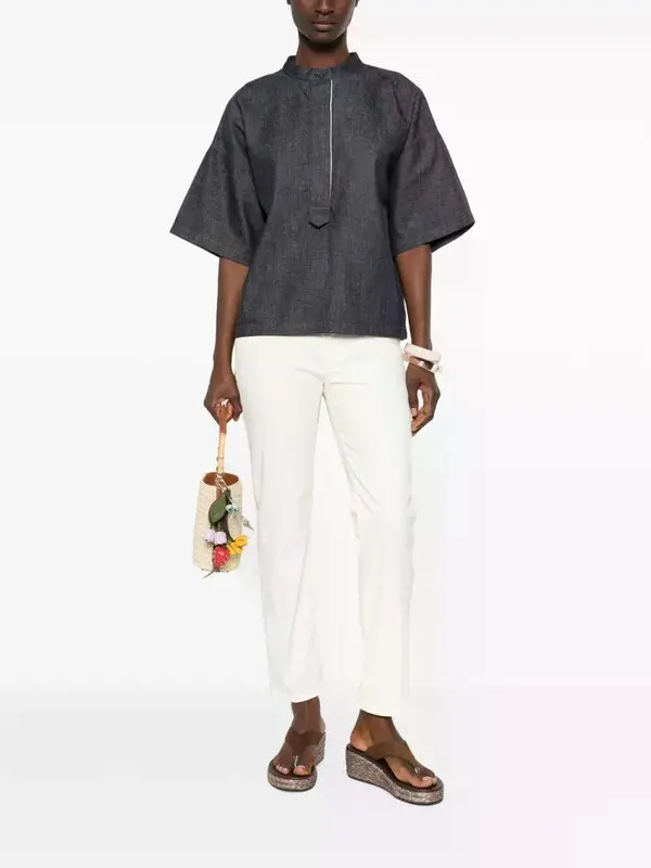 NINE:INTHE:MORNING Logo Patch Straight Leg Jeans
