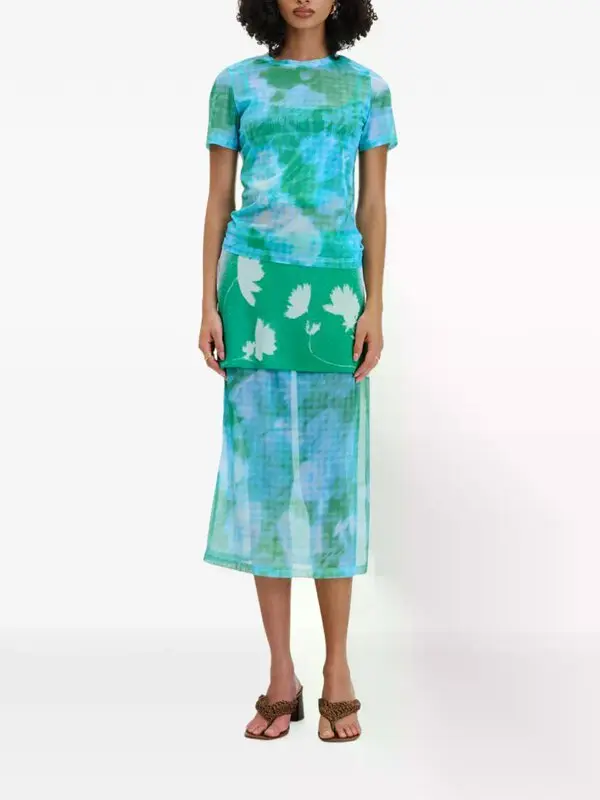Ph5 Nori Floral-print Mesh T-shirt