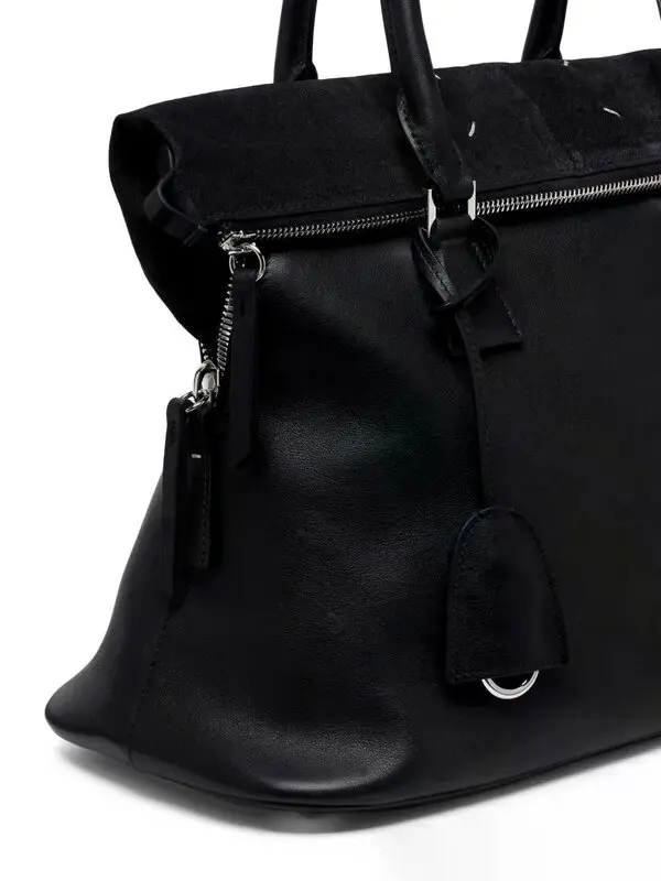 MAISON MARGIELA 5ac Soft Calf Leather Shoulder Bag - Black