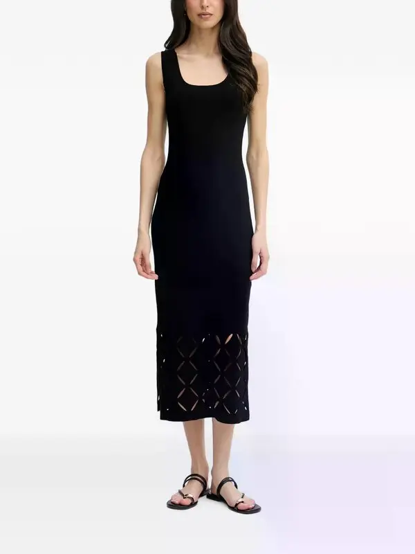 Joseph Ribkoff Cut-out Sleeveless Midi Dress - Black