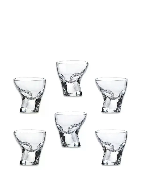 COLLEVILCA Asymmetric Liqueur Glasses - White