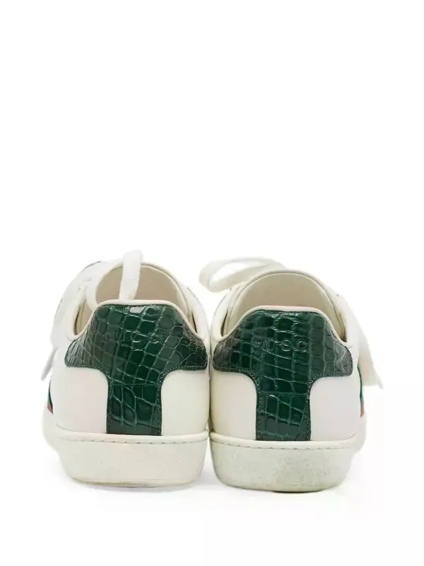 Gucci Ace Croc-embossed Leather Sneakers