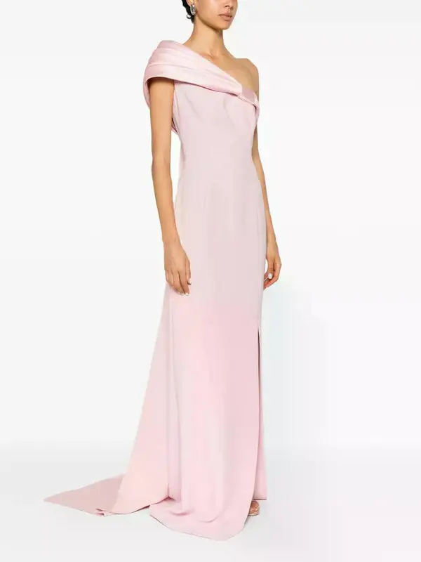JEAN-LOUIS SABAJI Bow-detail Crepe Gown