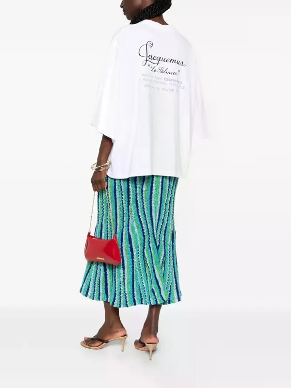 Jacquemus Le Palmier" Logo Print Oversized T-shirt - White