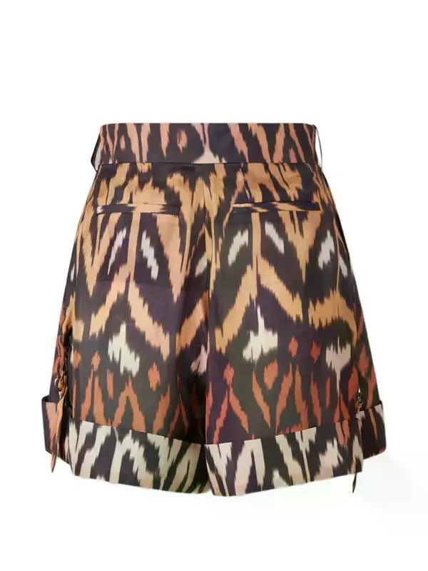 Zimmermann Ikat-print Silk Shorts