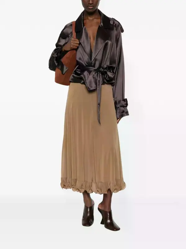 Moschino Ruffled-hem Midi Skirt