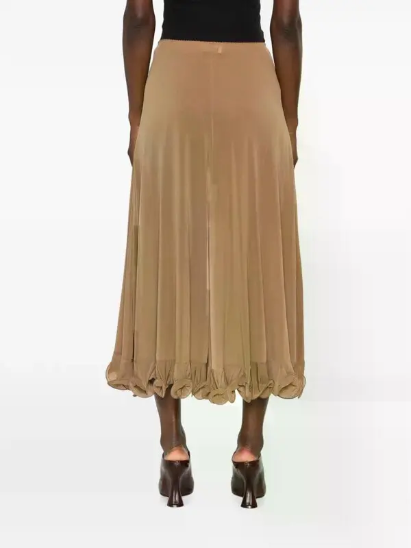 Moschino Ruffled-hem Midi Skirt