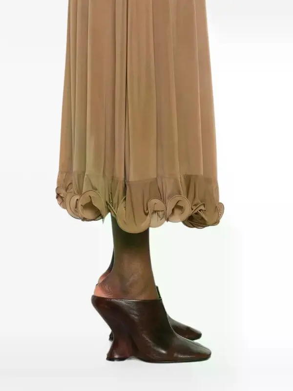 Moschino Ruffled-hem Midi Skirt