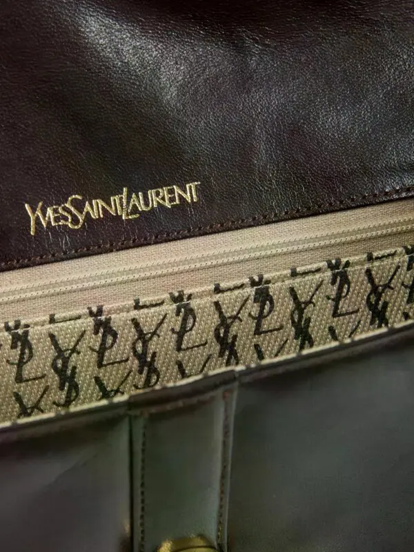 Saint Laurent 1980s Quilted Envelope Clutch Bag