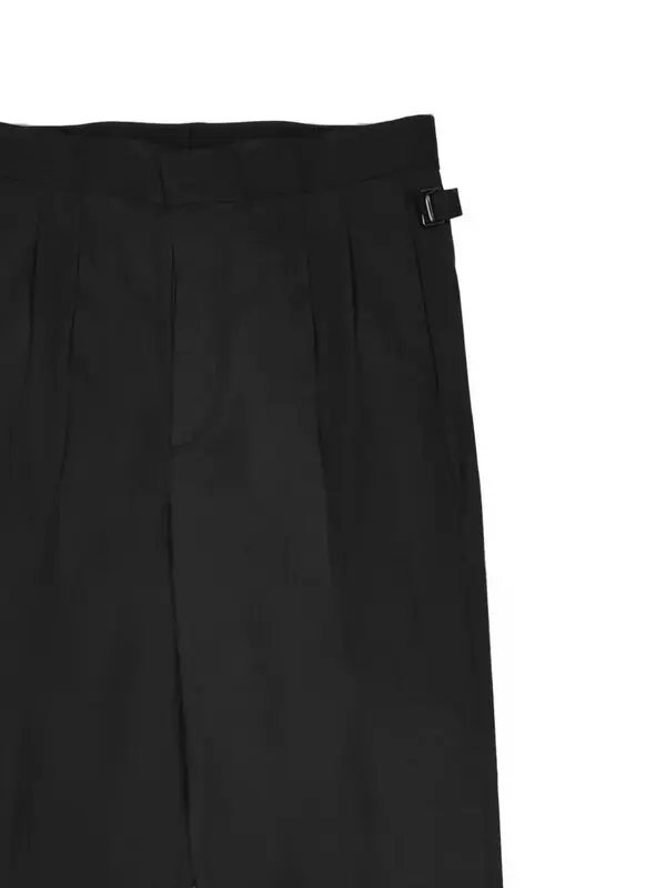 BE ABLE Pressed-crease Side-adjuster Tailored Trousers - Black