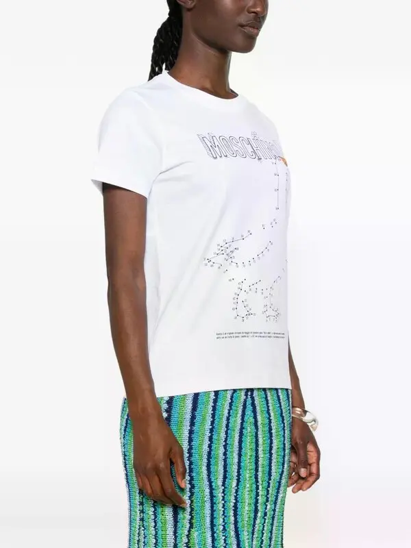 Moschino Short Sleeve Goose Print T-shirt - White