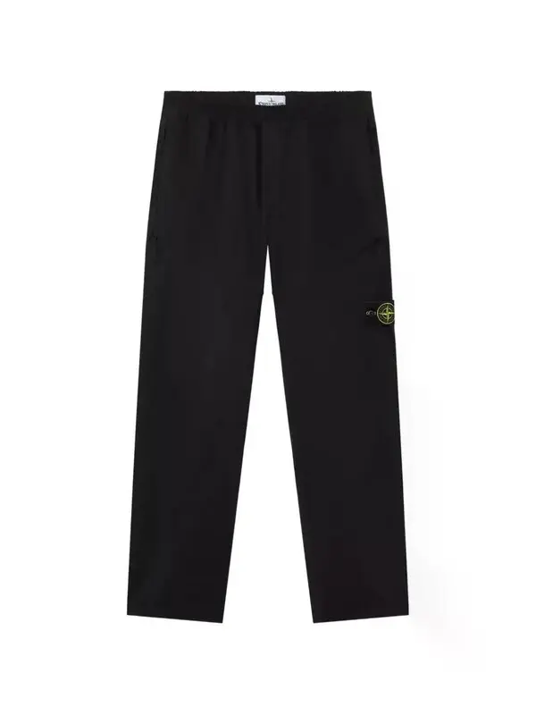 Stone Island Compass Logo-patch Trousers - Black