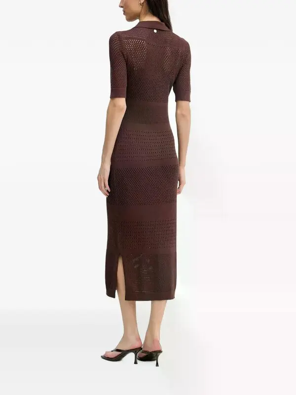 Joseph Ribkoff Perforated Knit Midi Dress