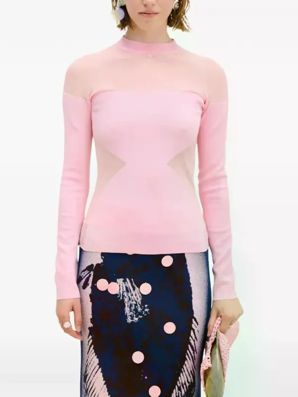 Ph5 Sheer-panel Long-sleeve Sweater