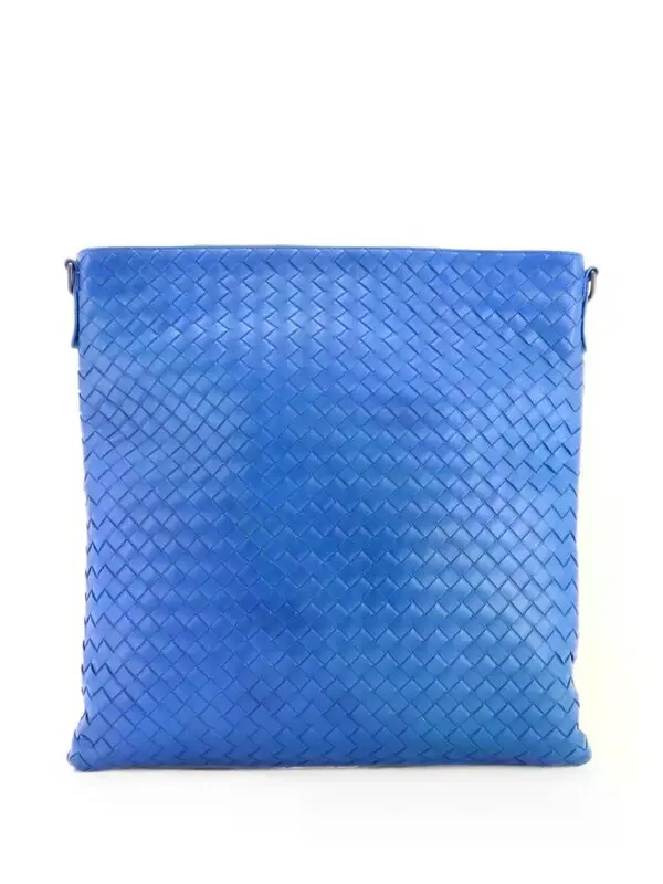 Bottega Veneta Intrecciato Nappa Medium Messenger Bag - Blue
