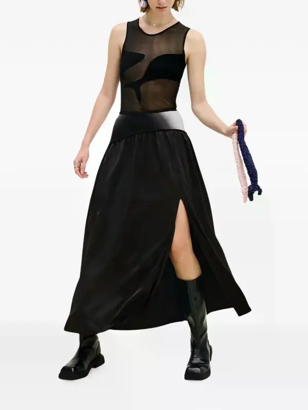Ph5 Asymmetric Waistband Side-slit Skirt