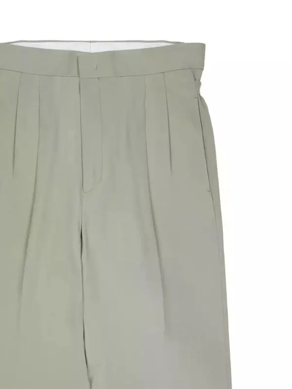 BE ABLE Mat Pleated Straight-leg Trousers