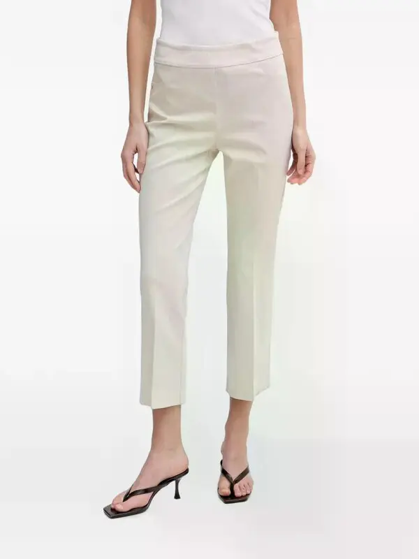 Joseph Ribkoff Cropped Trousers With Logo Plaque