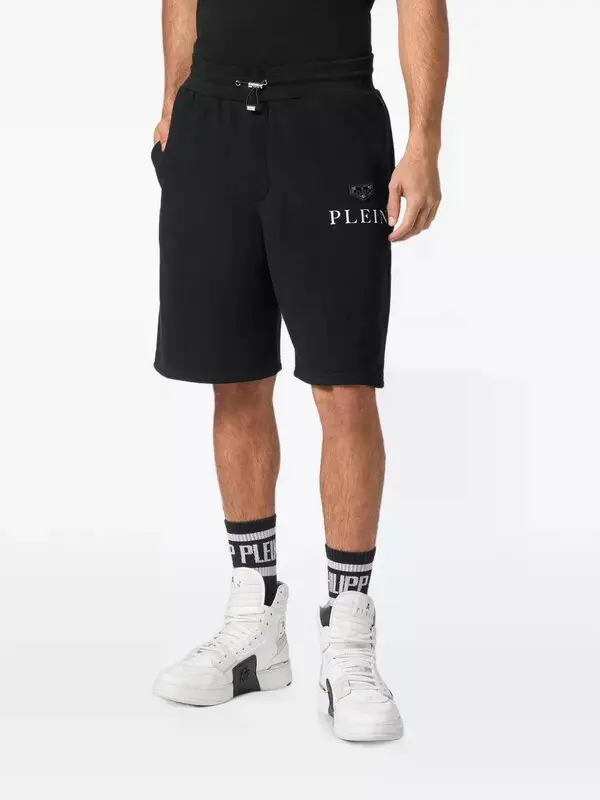 Philipp Plein Logo-plaque Drawstring Shorts