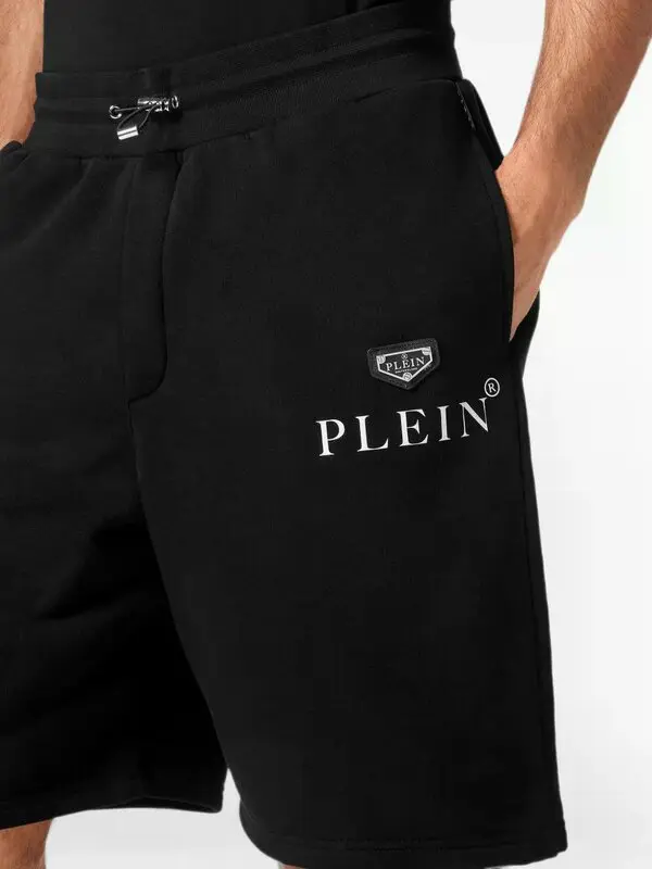 Philipp Plein Logo-plaque Drawstring Shorts