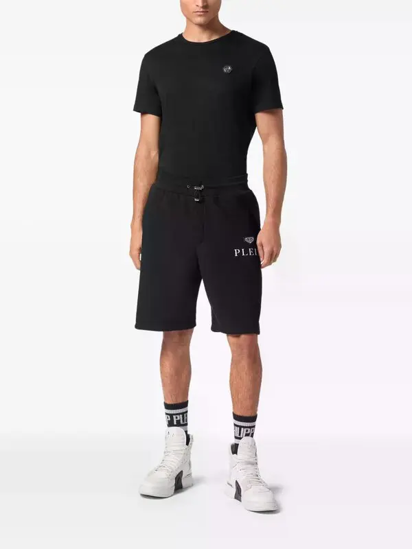 Philipp Plein Logo Plaque Drawstring Shorts