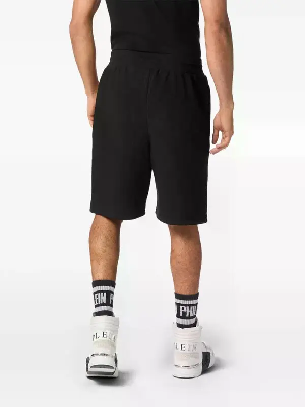 Philipp Plein Logo Plaque Drawstring Shorts