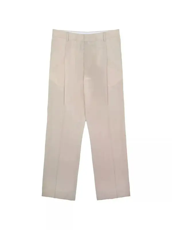 BE ABLE Pleated-design Straight-leg Tailored Trousers