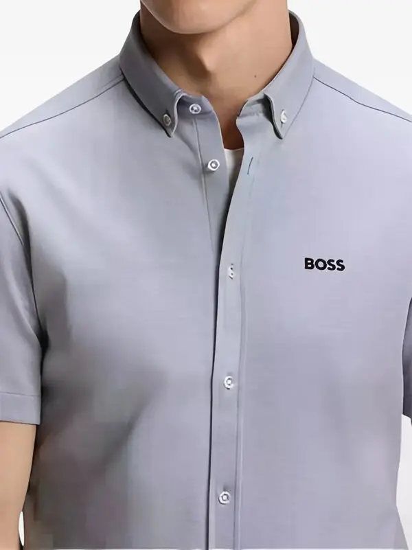 BOSS Logo-print Button-down Shirt