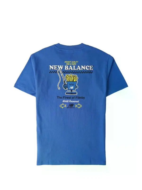 NEW BALANCE Fish And Chips Graphic-print T-shirt - Blue