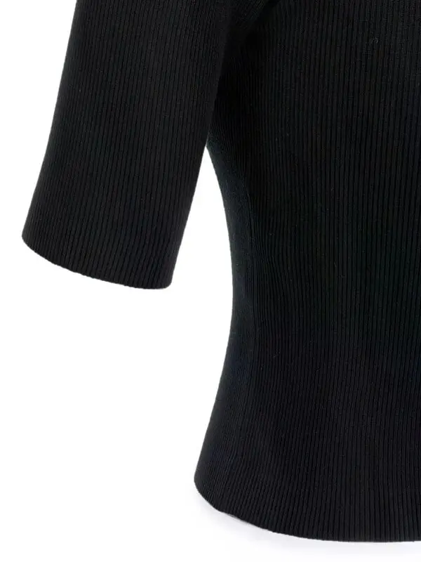 Auralee Ribbed-knit Polo Shirt