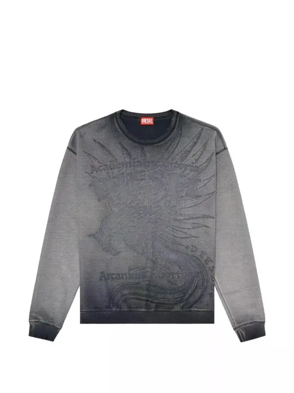 DIESEL® Dévoré-effect Sweatshirt - Grey