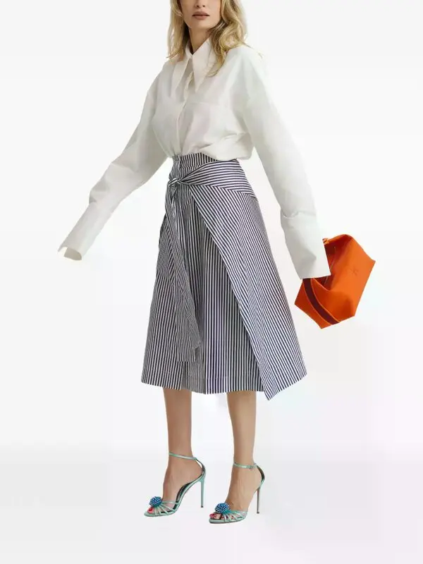 CUANNA Leea Striped Tie-waist Skirt