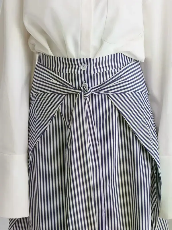 CUANNA Leea Striped Tie-waist Skirt