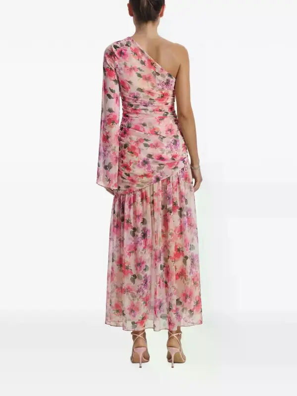 CUANNA Floral-print Ruched Dress