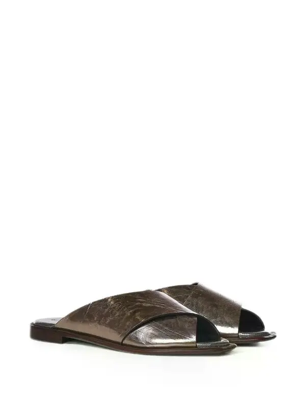 GIULIANO GALIANO Crinkled-effect Crossover-strap Sandals