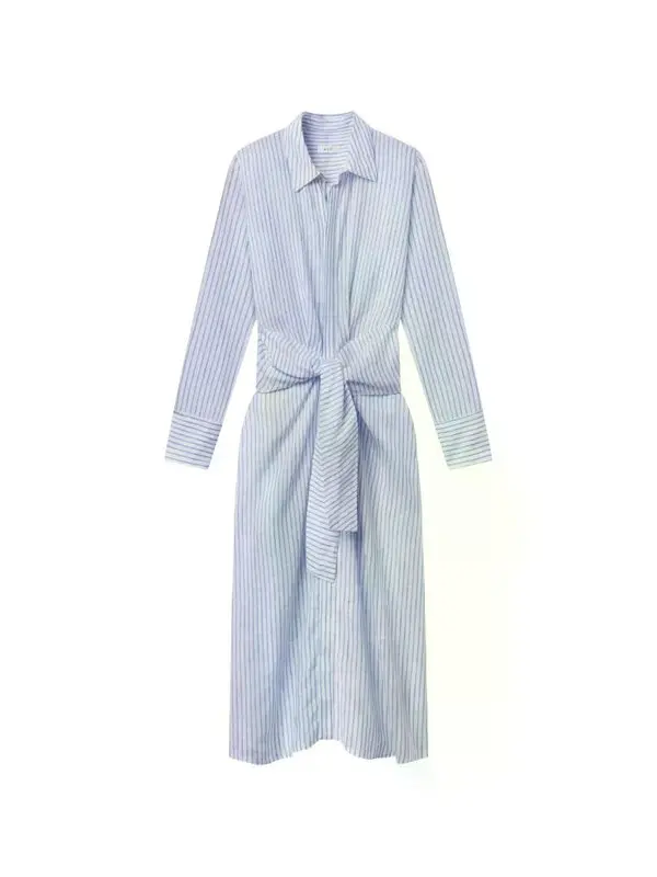A.L.C. Mila Striped Tie-waist Dress - White